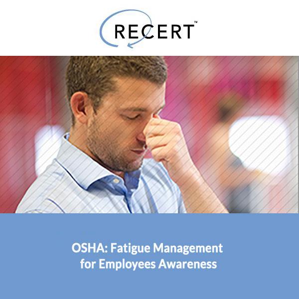 OSHA: Fatigue Management for Employees Awareness: 9781284198492